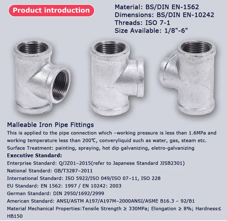 LEYON Pipe Fitting FM UL Fire Fighting Pipes Fire Protection System Hot Dip Galvanized Malleable ...