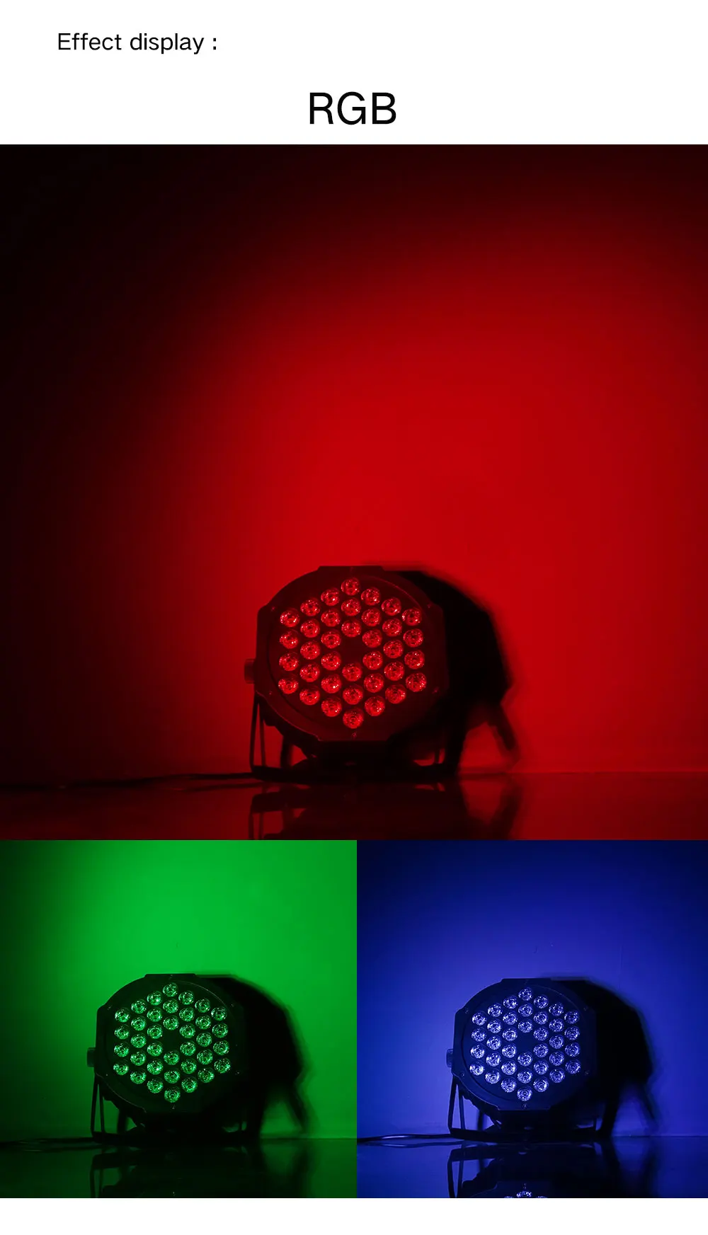 36x3w LED PAR Light - Professional Stage Lighting 3in1 DMX RGB