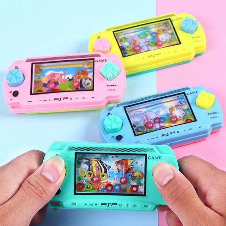 Water Ring Game Mini Handheld Game Console Squeeze Plastic Water Ring ...