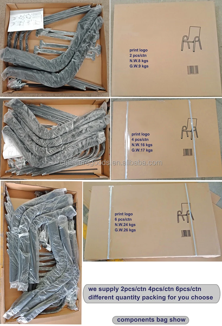 Uplion Outdoor Steel Tube Frame Chairs - Durable & Stylish