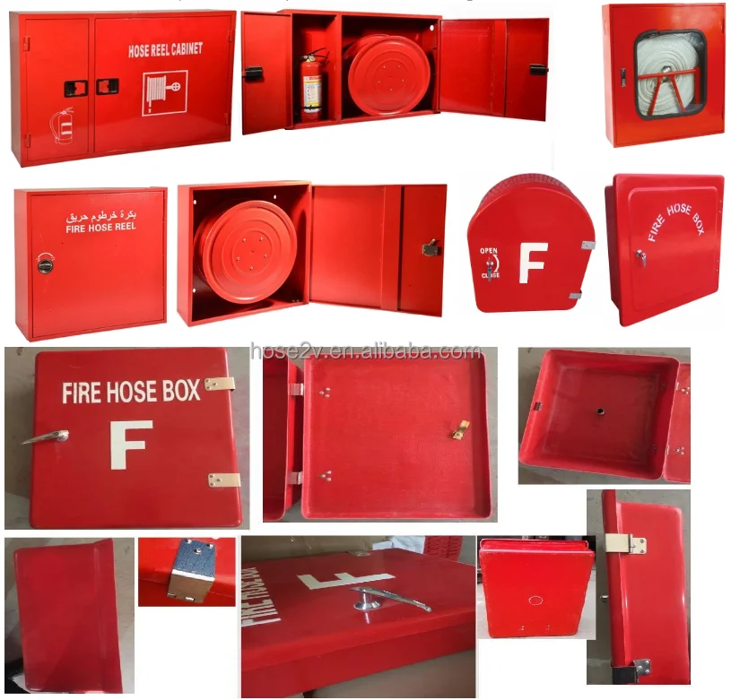 Industrial Use Metal Carbon Steel Fire Hose Reel Cabinet Firefighting ...