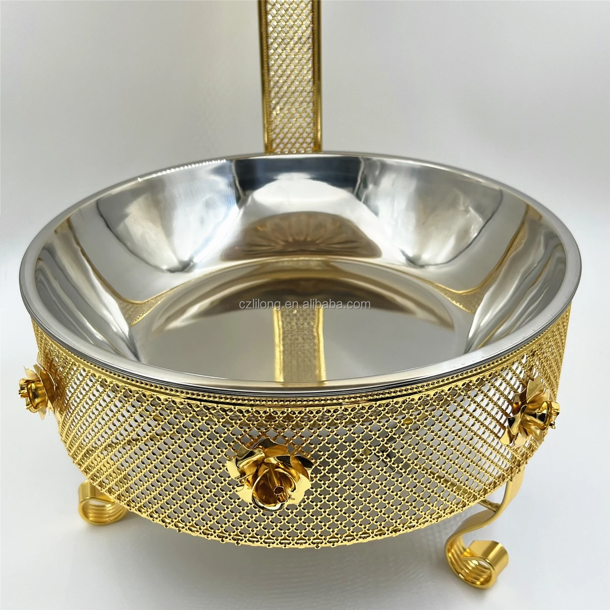 Luxury Gold 8L Stainless Steel Chafing Dish Set for Catering