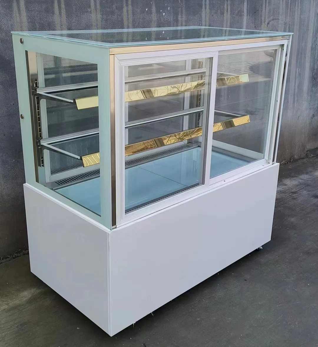 Commercial Supermarket Vertical Fridge Display Cabinet Pastry Showcase ...