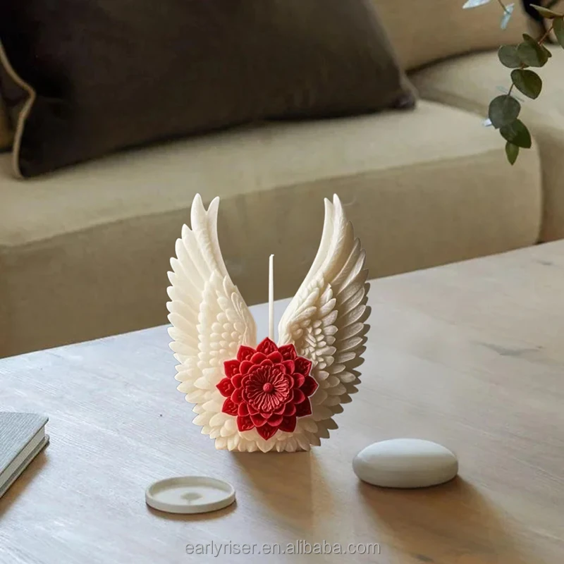 Early Riser Angel Wings Candle Mold Love Wings Candle Silicone Molds ...
