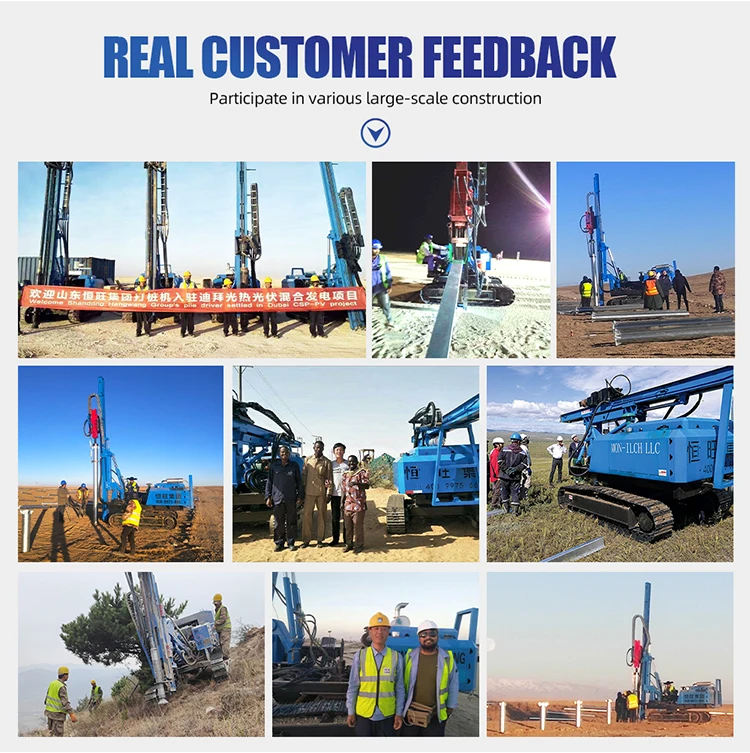 4M Solar Station Construction Pile Foundation Screw Piling Ramming ...