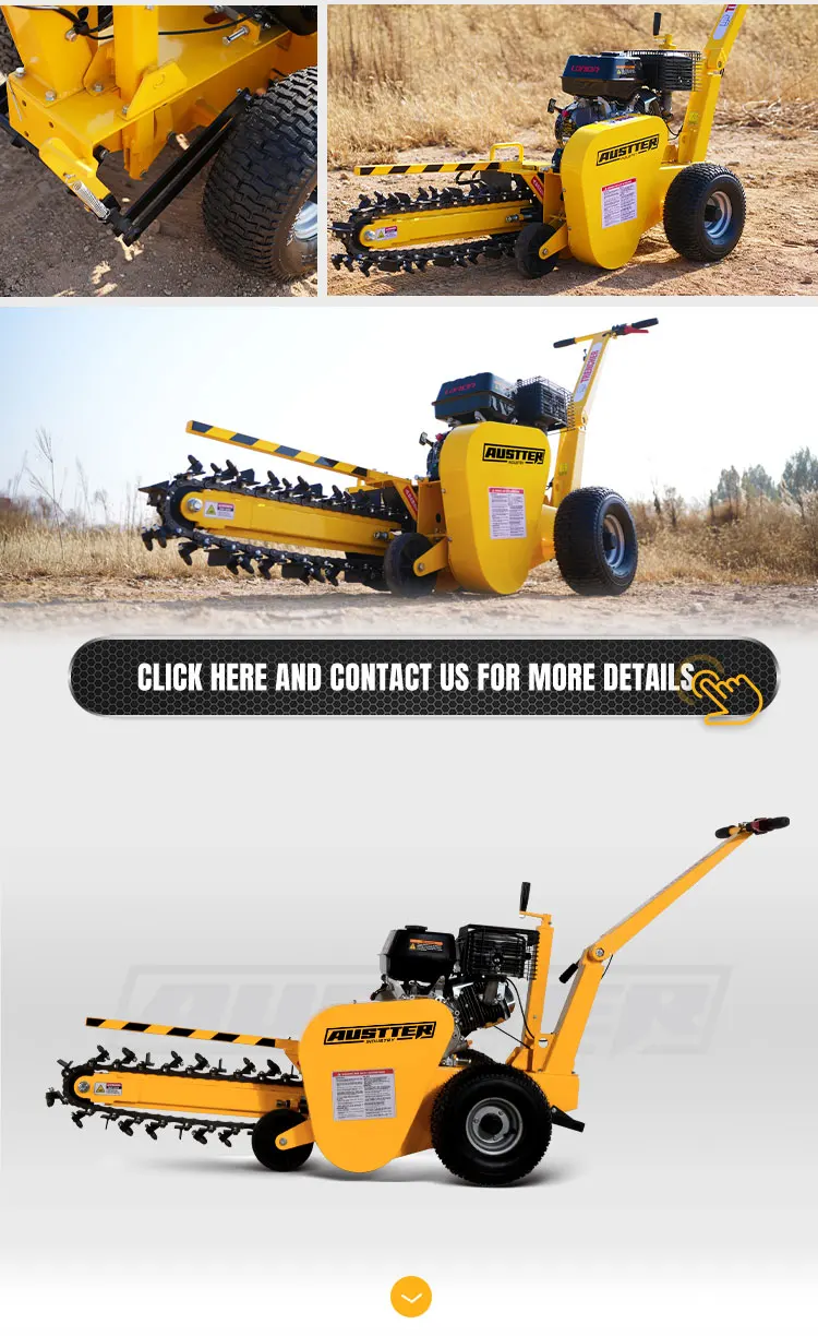 AUSTTER 15HP Gas Powered Mini Trencher Machine for Efficient Digging