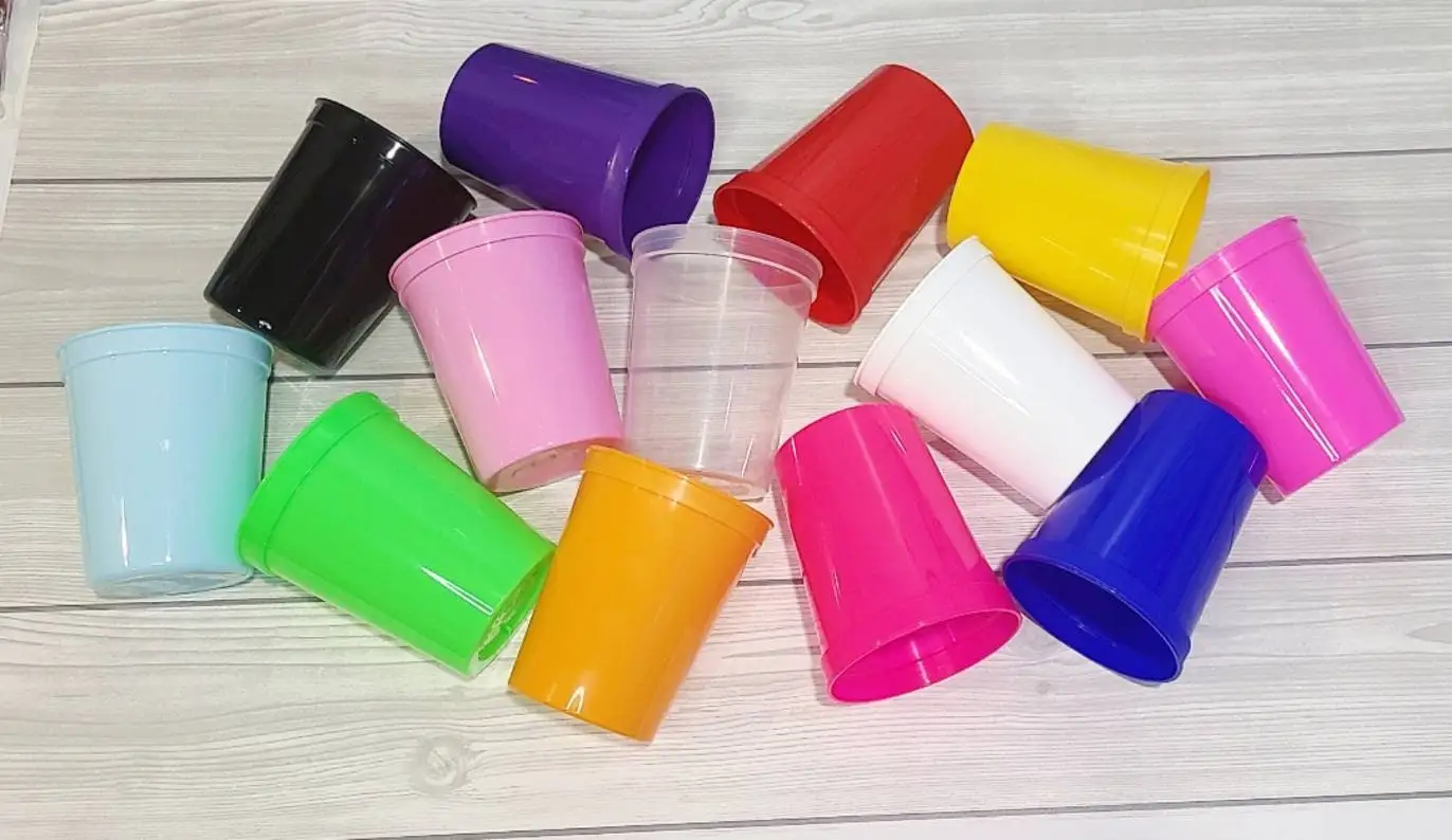 WEDDING BRIDE CUP 16OZ Plastic StadiumTumbler Colorful Drinking Cups ...