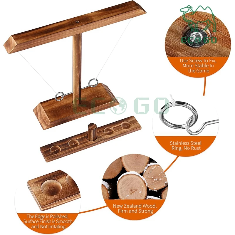 Large Ring Toss Game For Adults Kids Hook And Ring Toss Game With Shot ...