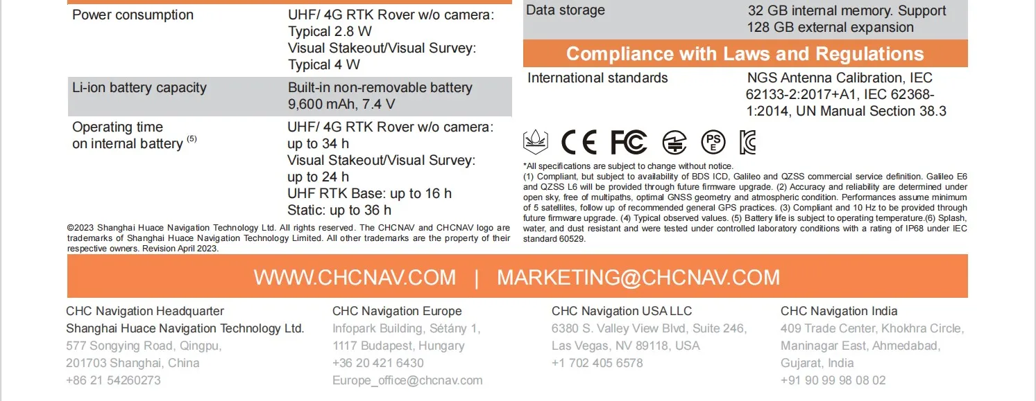 High Efficiency Full Constellation Gnss Receiver Gps Rtk Chcnav I93/x16 ...