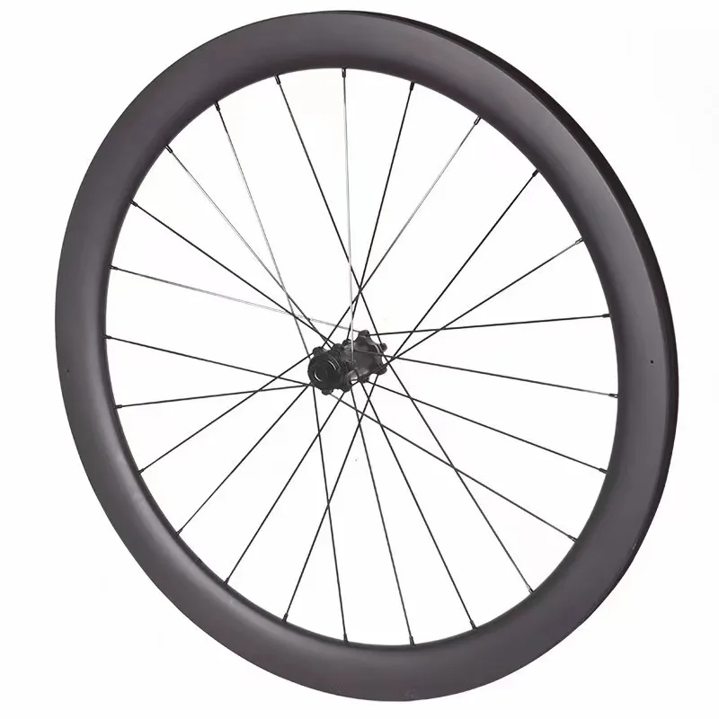 700c Carbon Fiber Wheelset 50mm Six Bolts Center Lock Hub Clincher And ...