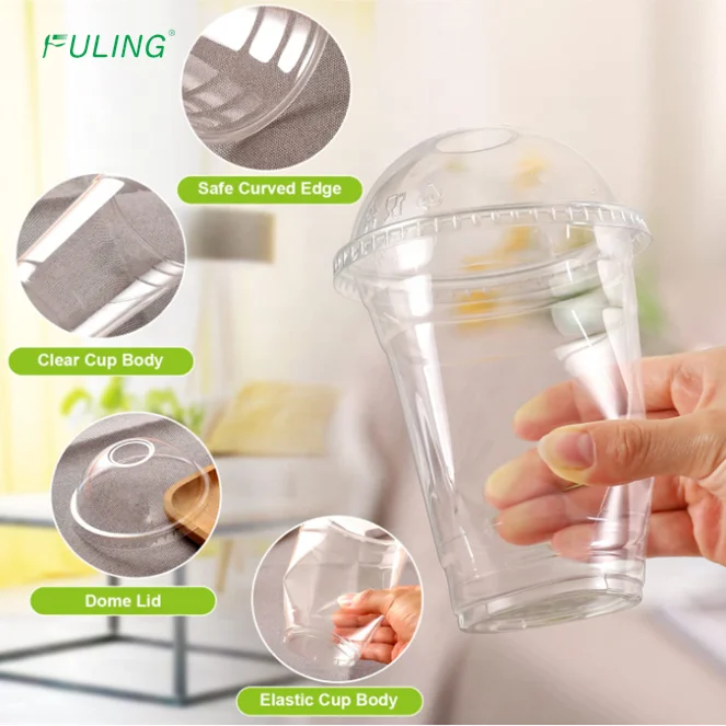 Custom Clear Pet Plastic Disposable Cup 10oz 12oz 16oz 20oz 24oz 32oz ...