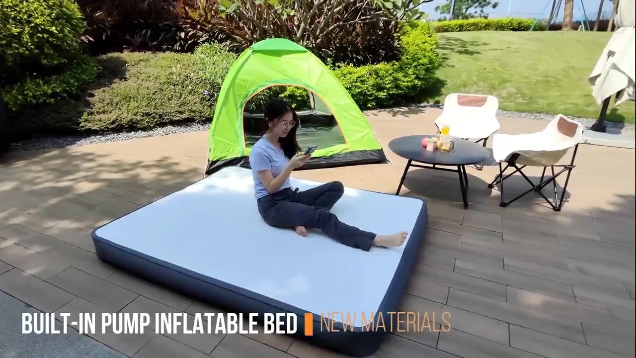 Wholesale Foldable Air Mattress With Built-in Pump Portable 48-inch ...