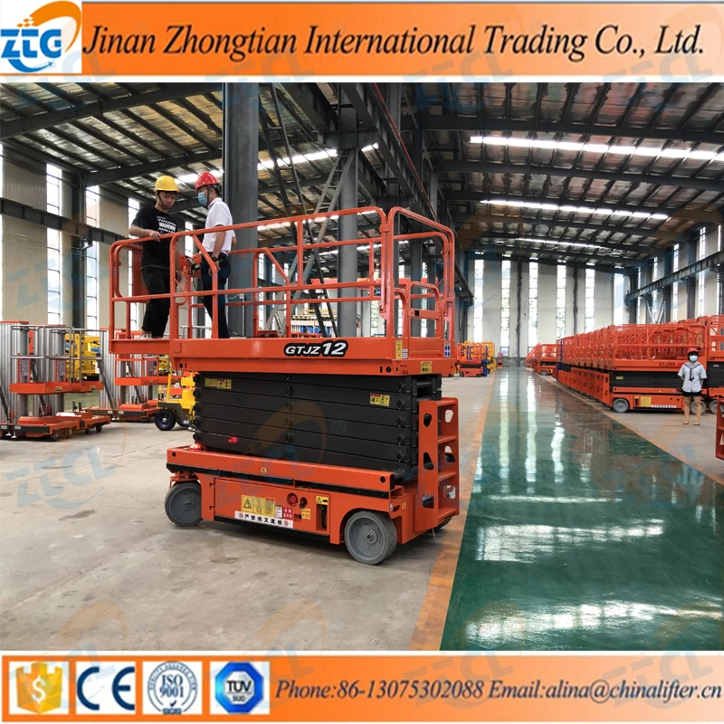 6m 12m Man Lifting Automatic Scissor Lift Hydraulic Scaffolding Self ...