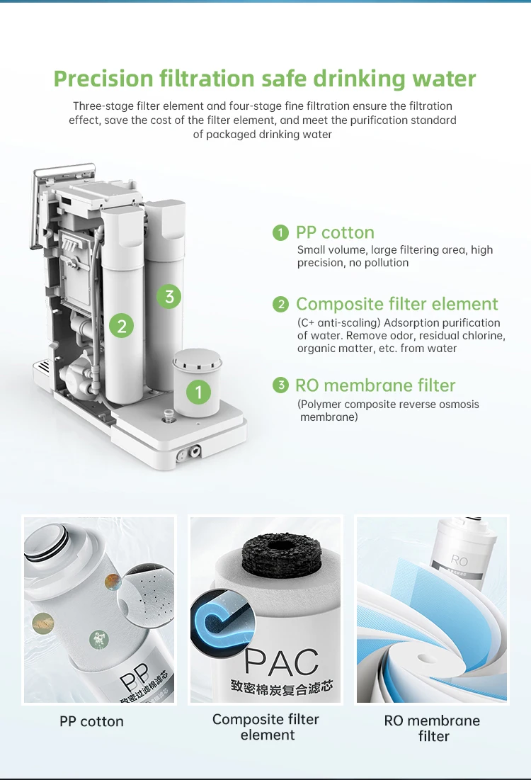 Double Water Tank Desktop Integrated Reverse Osmosis Water Purifier ...
