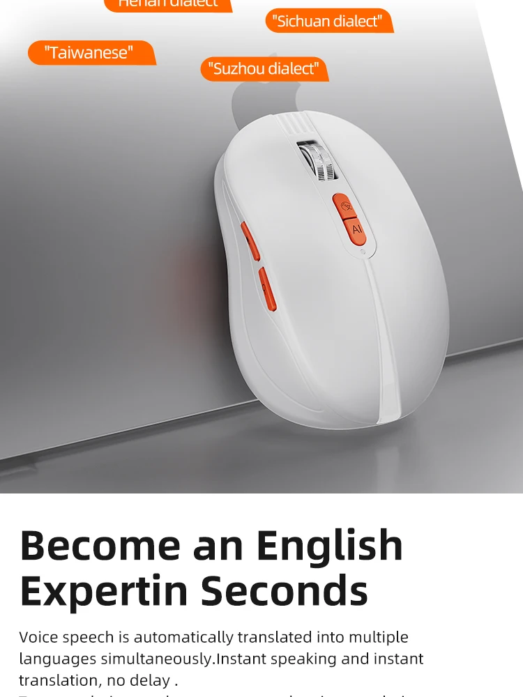 Ai Mouse with Voice Typing Ergonomic Wireless bluetooth Computer Magic ...