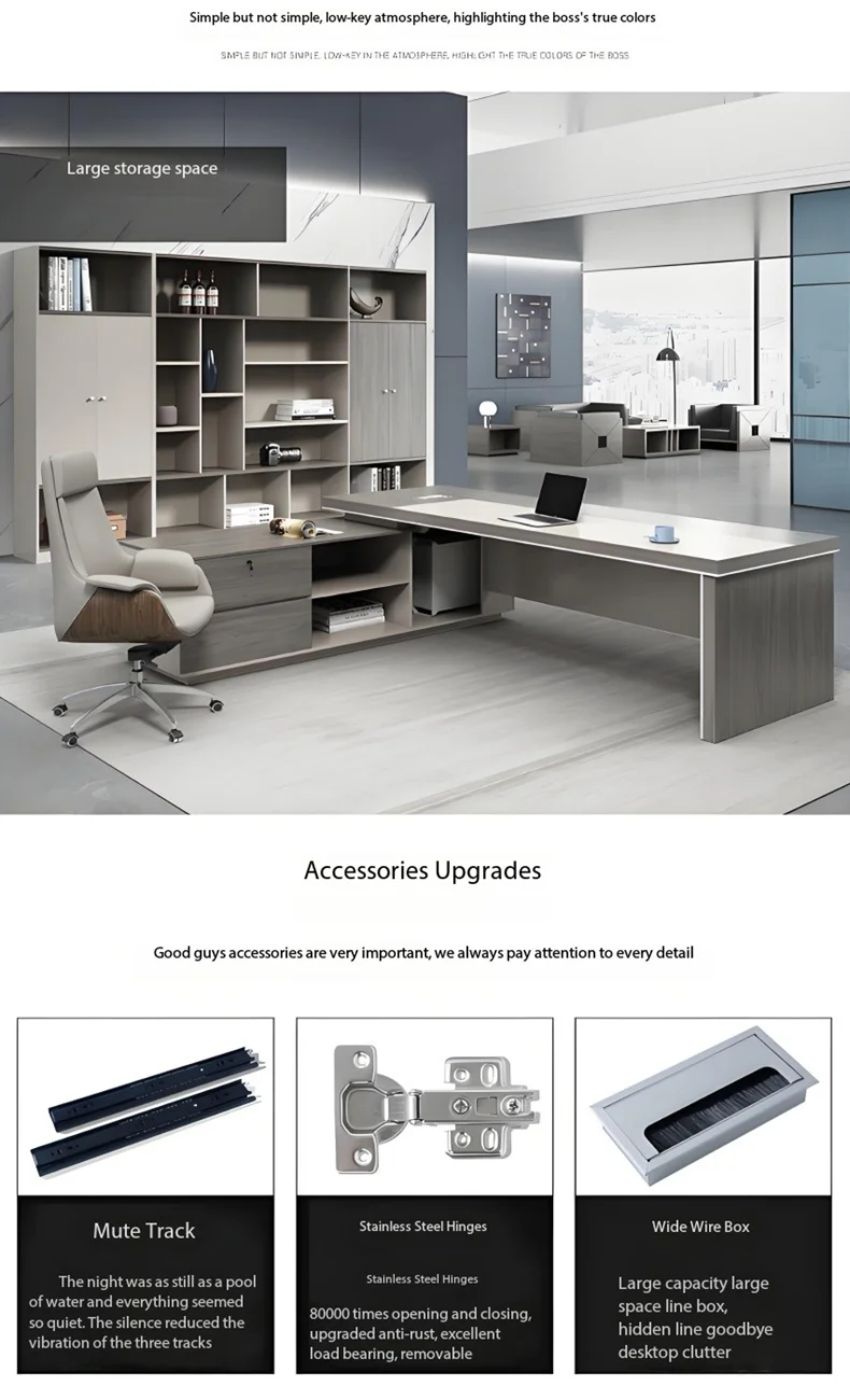 Modern Office Furniture Executive CEO Workspace Office Desks L Shape ...