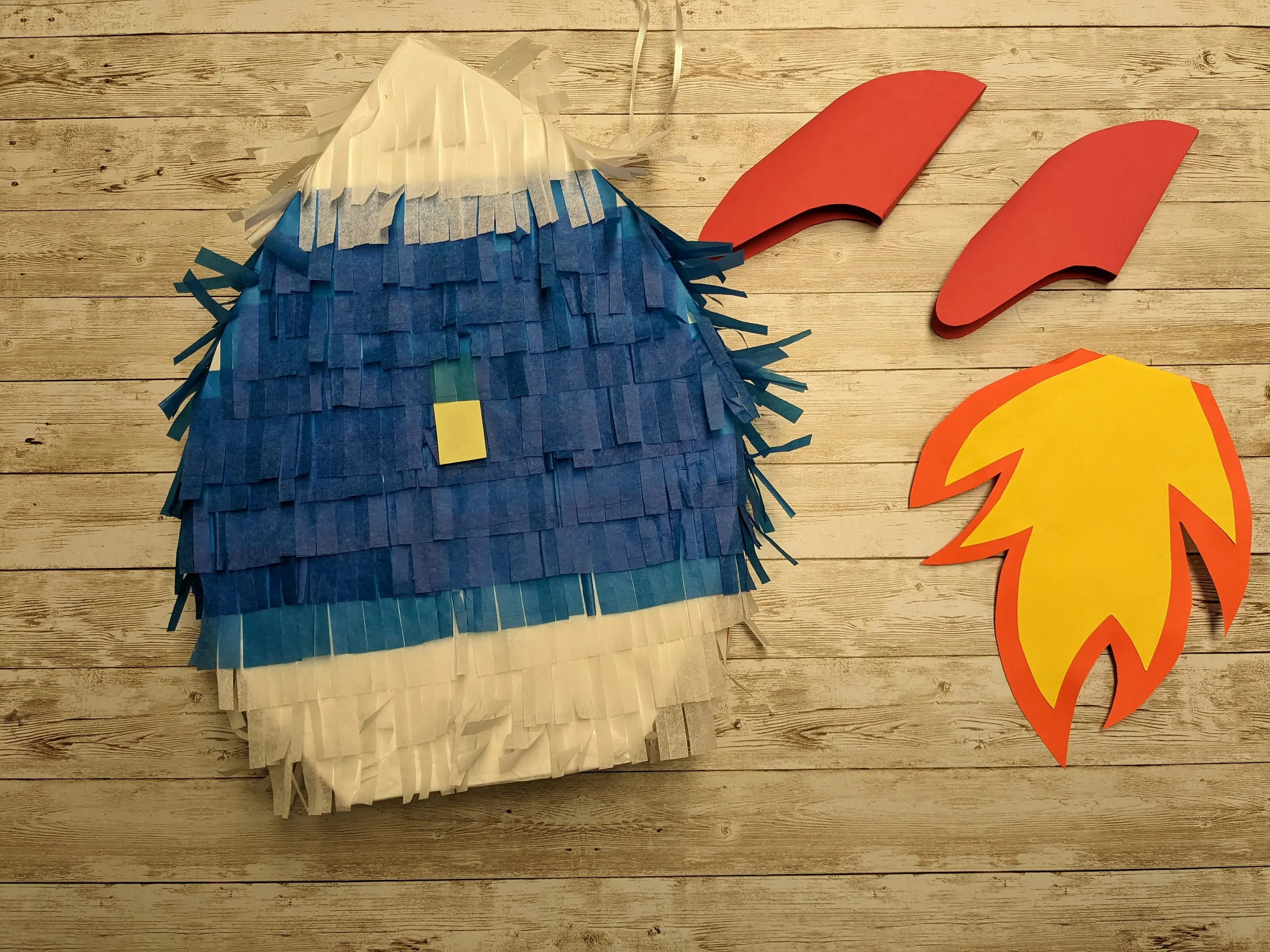 Personalized Rocket Ship Pinata With Opening Poster Board Space Party ...