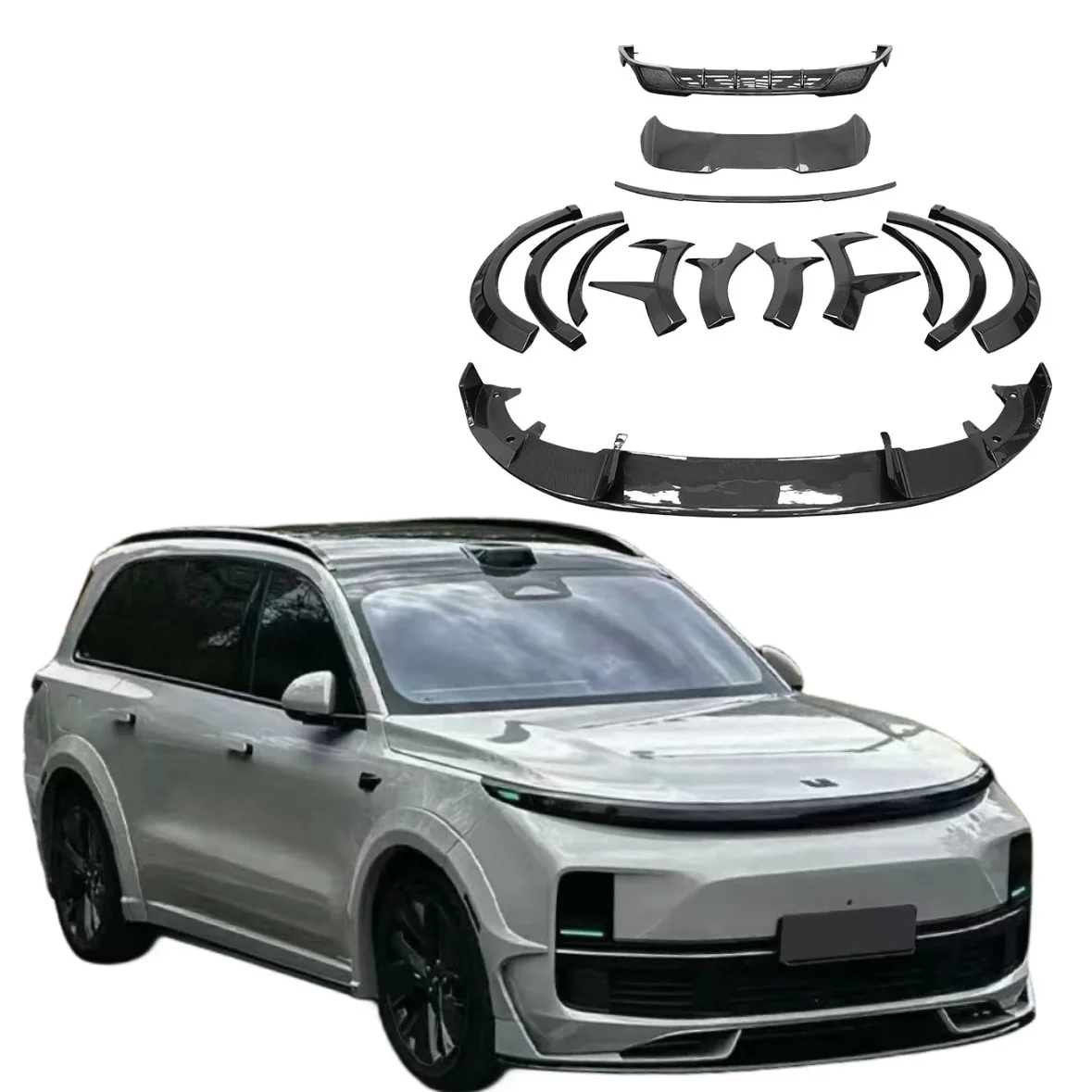 Spmgc Countercurrent Carbon Fiber Body Kit for Li Xiang L9 Front Lip ...