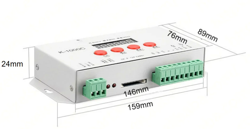 K1000c Dc5-24v Led 2048 Pixels Dmx Lighting Controller Sd Card Led ...