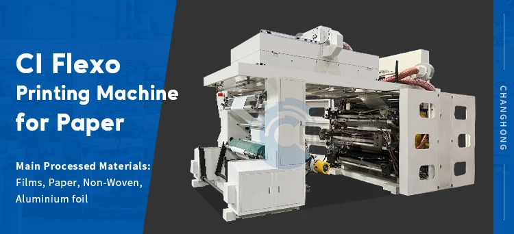 6 Color High Speed Roll To Roll Printer Automatic Central Drum Flexo ...