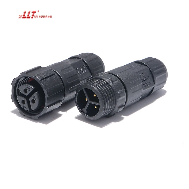 M16 IP68 Wire to Wire Electrical Screw Led Light 3pin Waterproof ...