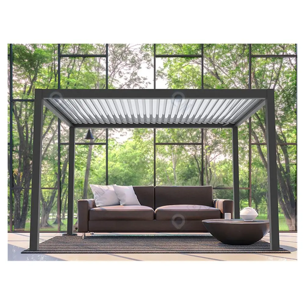 Prima Outdoor Motorized Louvre Roof Gazebo Louver Canopy Electric Roof ...