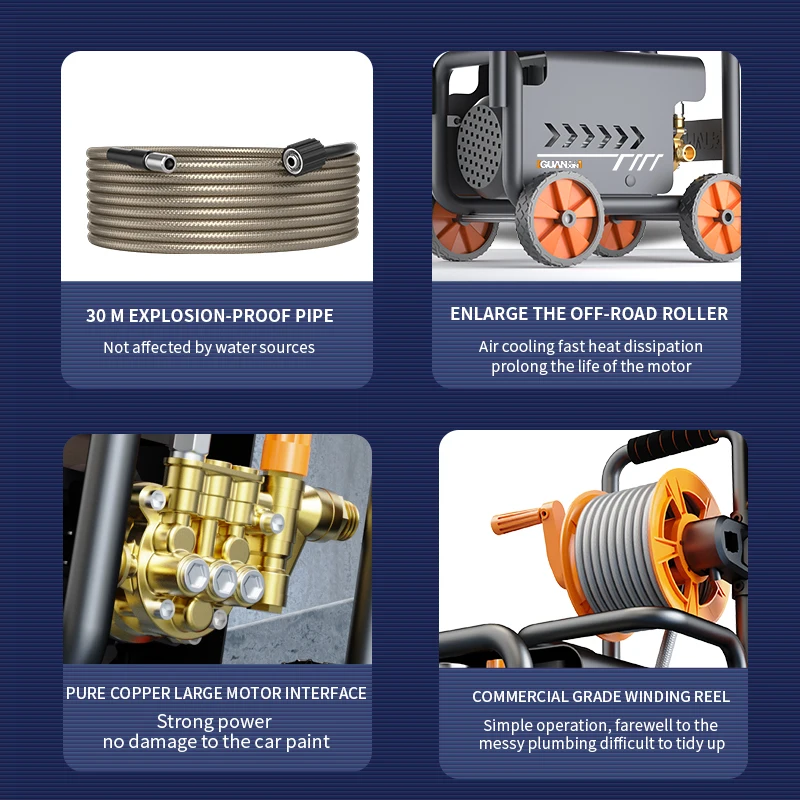 Heavy Duty Electric 220V 100bar Water Jet High Pressure Cleaner Price