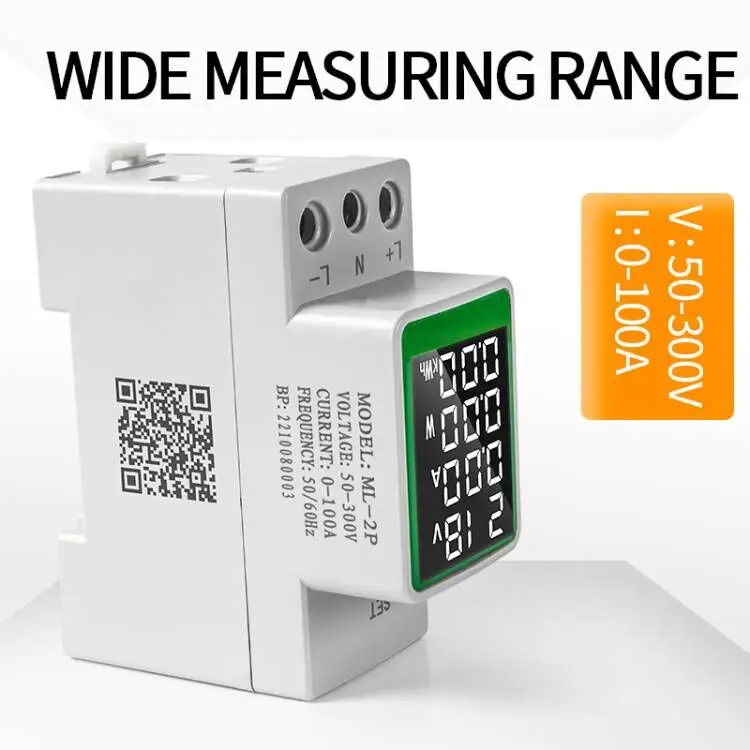 Din-rail Power Energy Meter Lcd Digital Display Single Phase Electronic ...