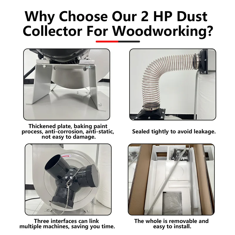 750w Professional Bag-Style Dust Extractor for Woodworking, Providing ...