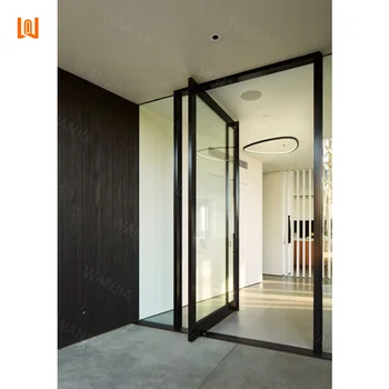 Partition Interior Revolving Spring Glass Pivot Door Smart Home ...