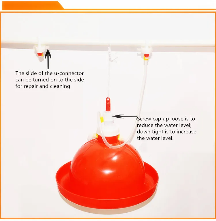 Automatic Poultry Drinking - Suspended Plastic Chicken Bell Plasson Drinker
