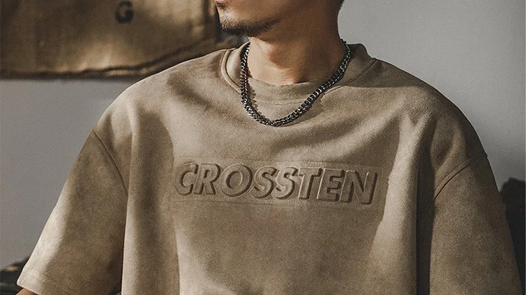 Oem Premium Cotton Drop Shoulder Embossed Tshirt Men Custom 3d Emboss ...