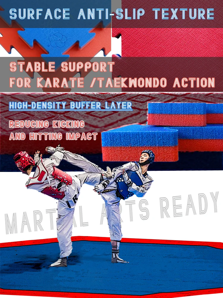 XPE Foam Tatami Puzzle Mats - WKF Approved Taekwondo Floors