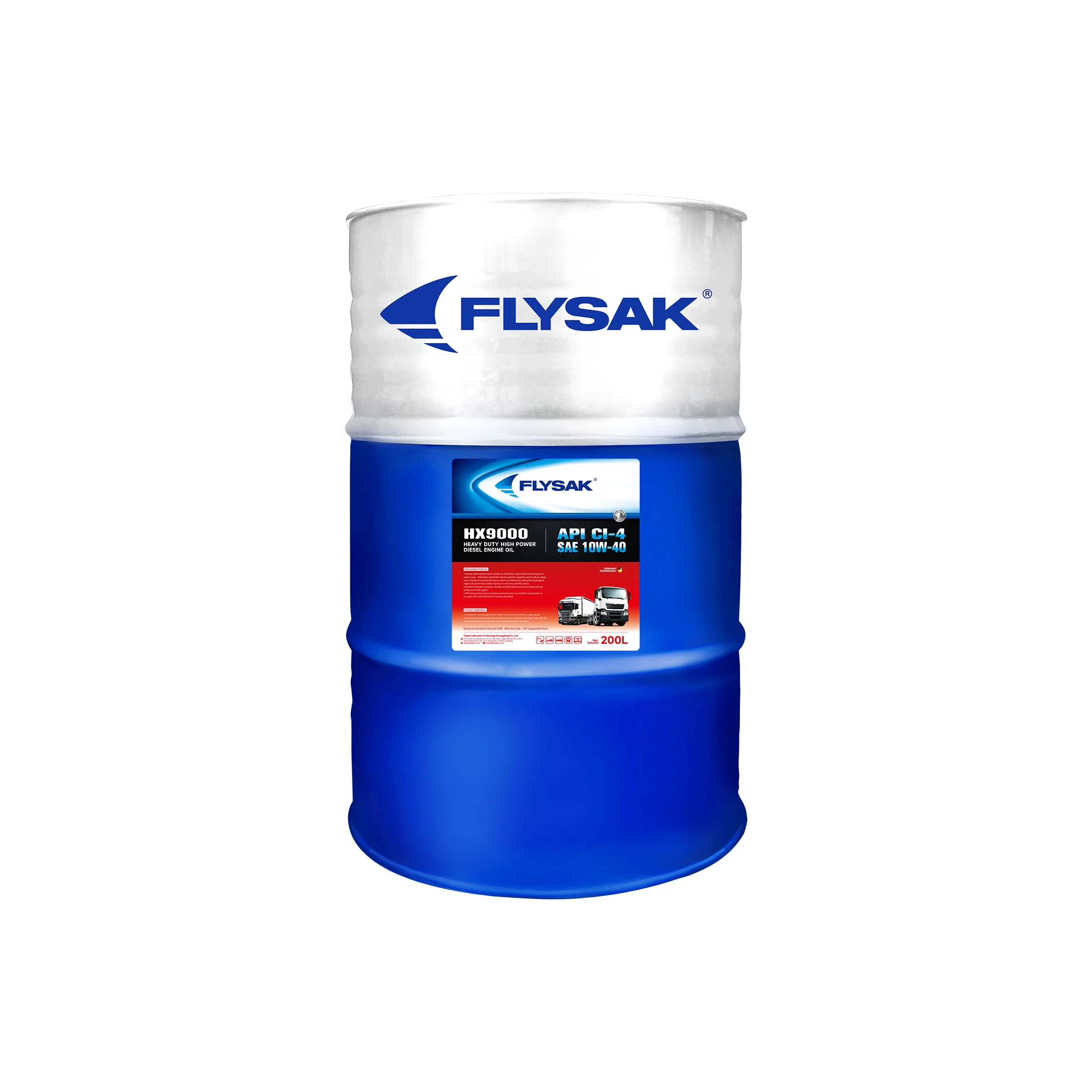 Flysak Factory Oem Ci-4 15w-40 Heavy Duty Truck Off-road Diesel Engine Oil 200l 208l - Buy Ci-4 ...