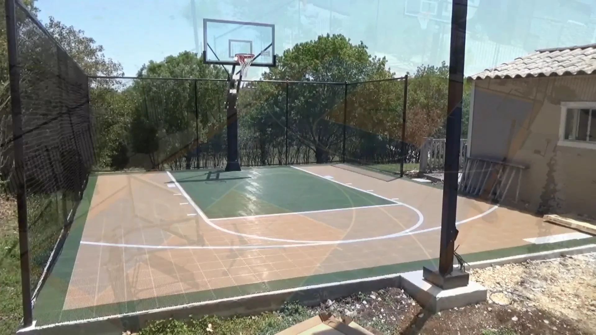 Portable Basketball Plastic Floor Mat Base Tile Interlocking Futsal ...