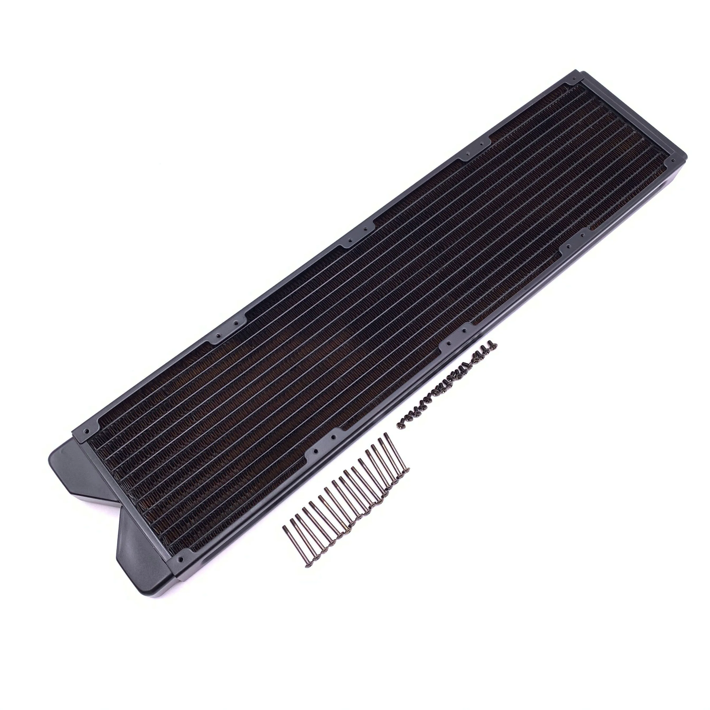 480mm G1/4" 28mm Thick Four Fans Copper Water Cooler Cooling Radiator ...