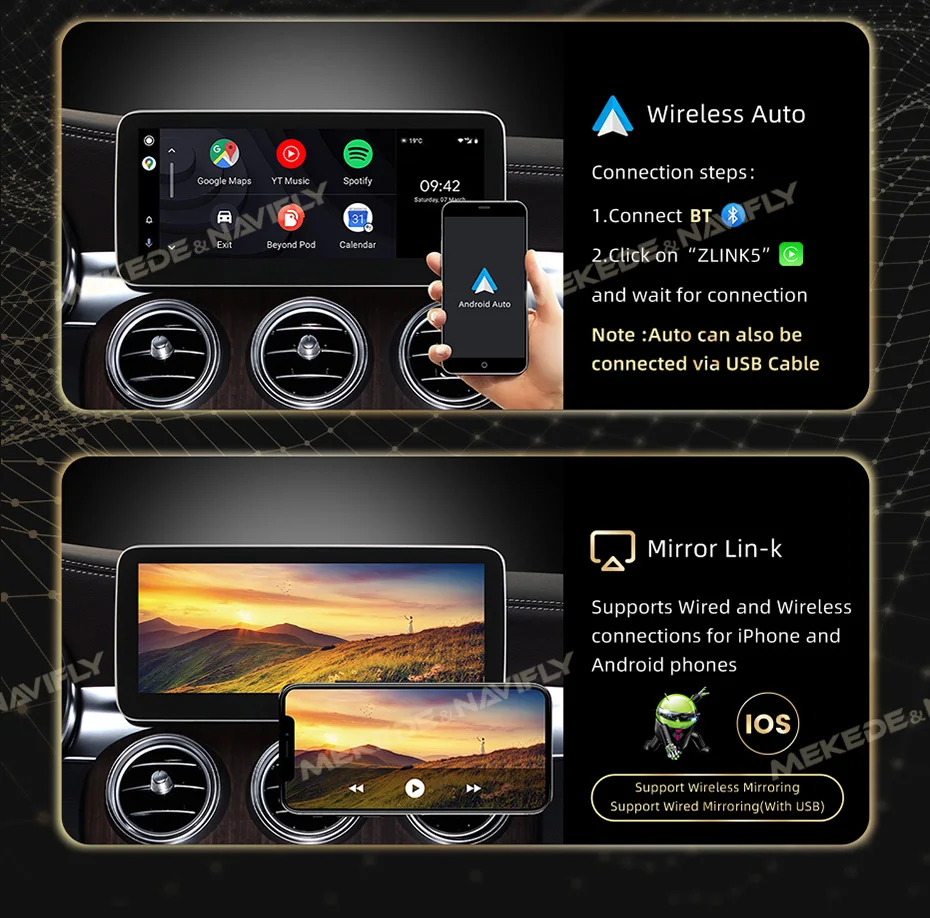 Mekede Android 12 Qualcomm662 Dvd Player Gps Navigation For Benz G ...