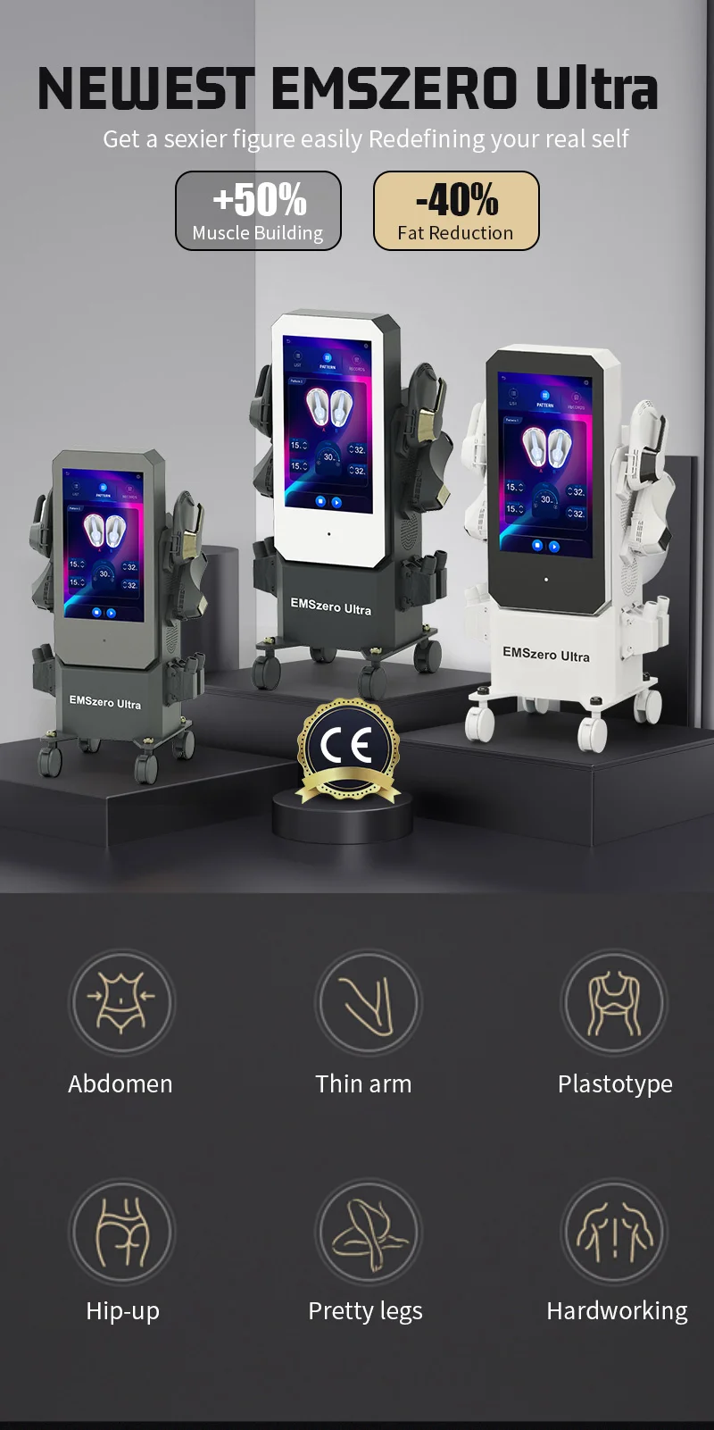 DHgate.com:New Arrival EMSzero Ultra 14 Tesla HI-EMT Machine 4 handles ...