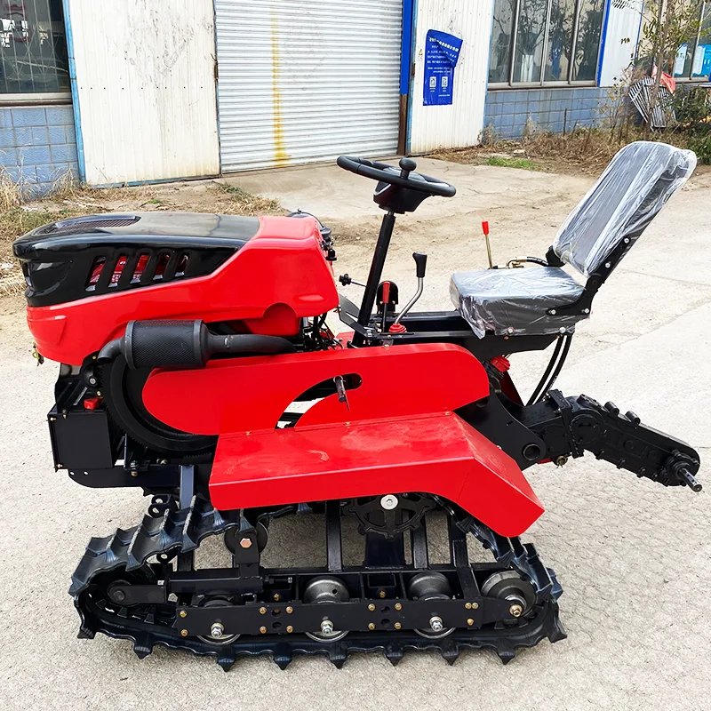 Diesel Engine Chain Track Mini Power Tiller For Farm Garden Use - Buy ...