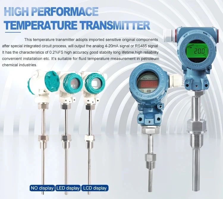 4-20ma RTD PT100 High Temperature Sensor 800c Flange Explosion Proof ...