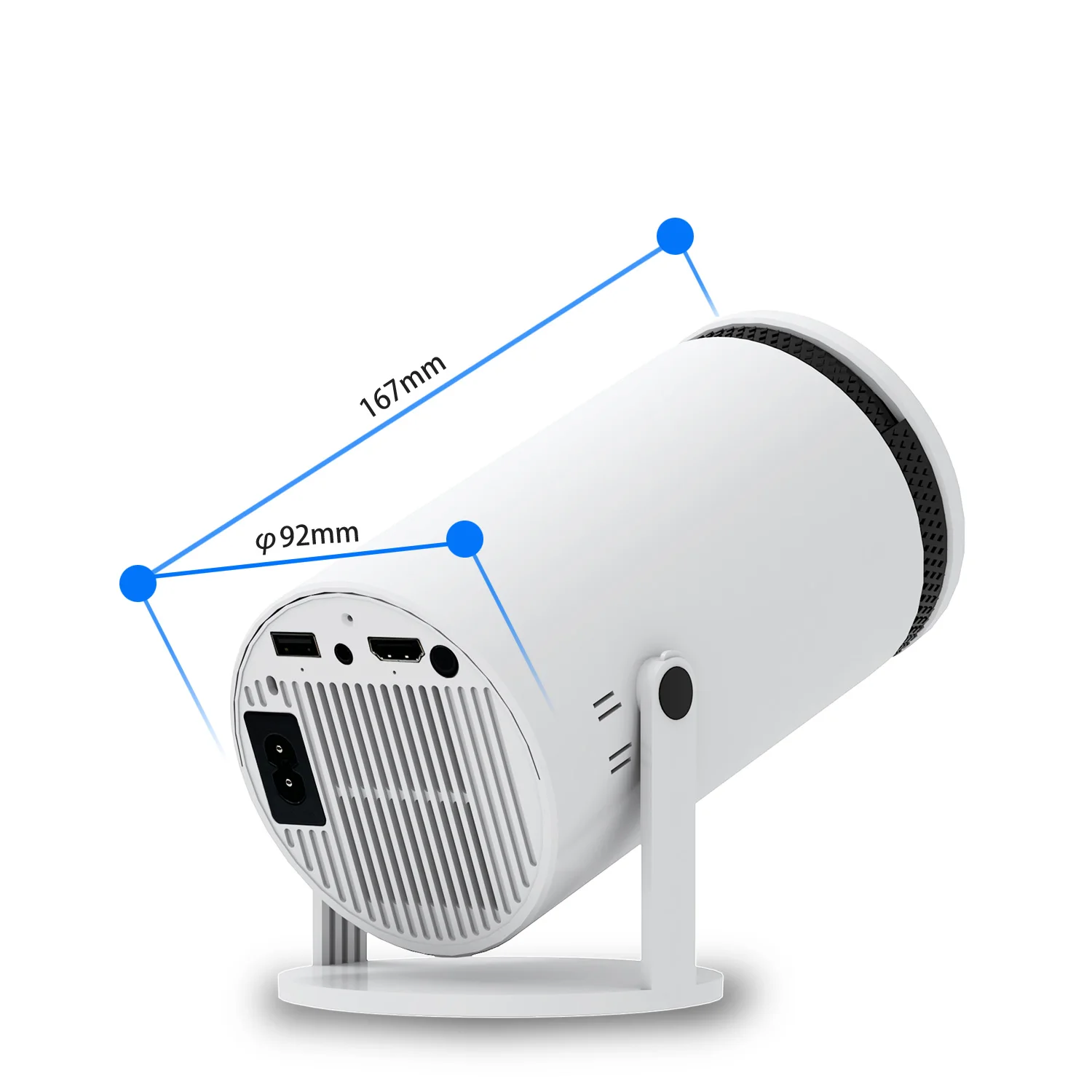 8 GB 120 ANSI Lumens WLAN 3D Ready Projectors HY300 DLP Portable Mini ...