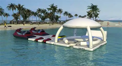 Customized Inflatable Platform Tent Marine Floating Water Island Party ...
