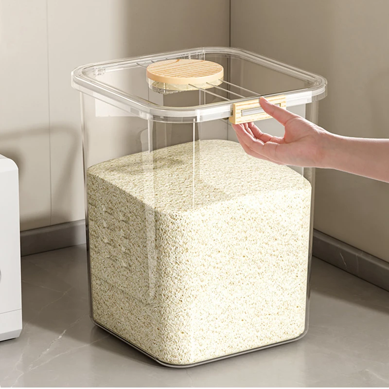 10kg Kitchen Pantry Cereal Dispenser Storage Box Rice Bucket ...