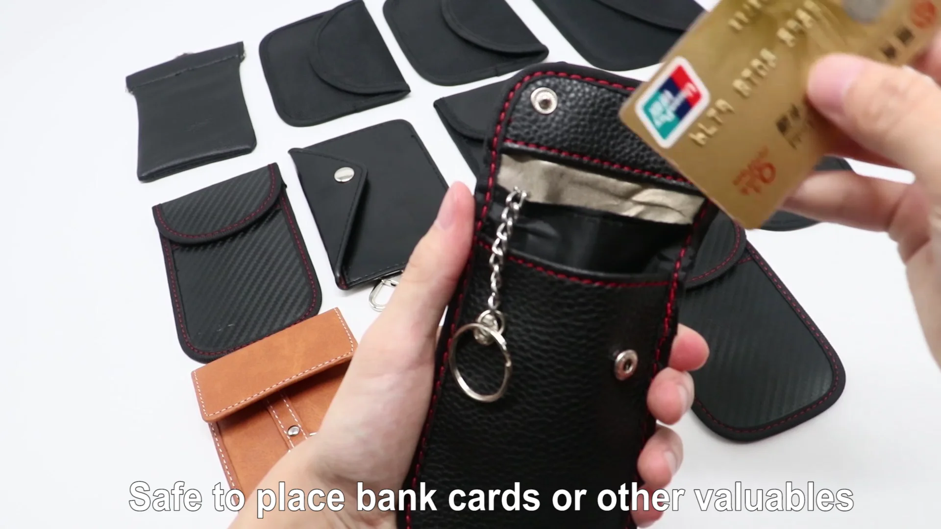 Carbon Fiber Faraday Key Fob Protector Compact Car Key Signal Blocking ...