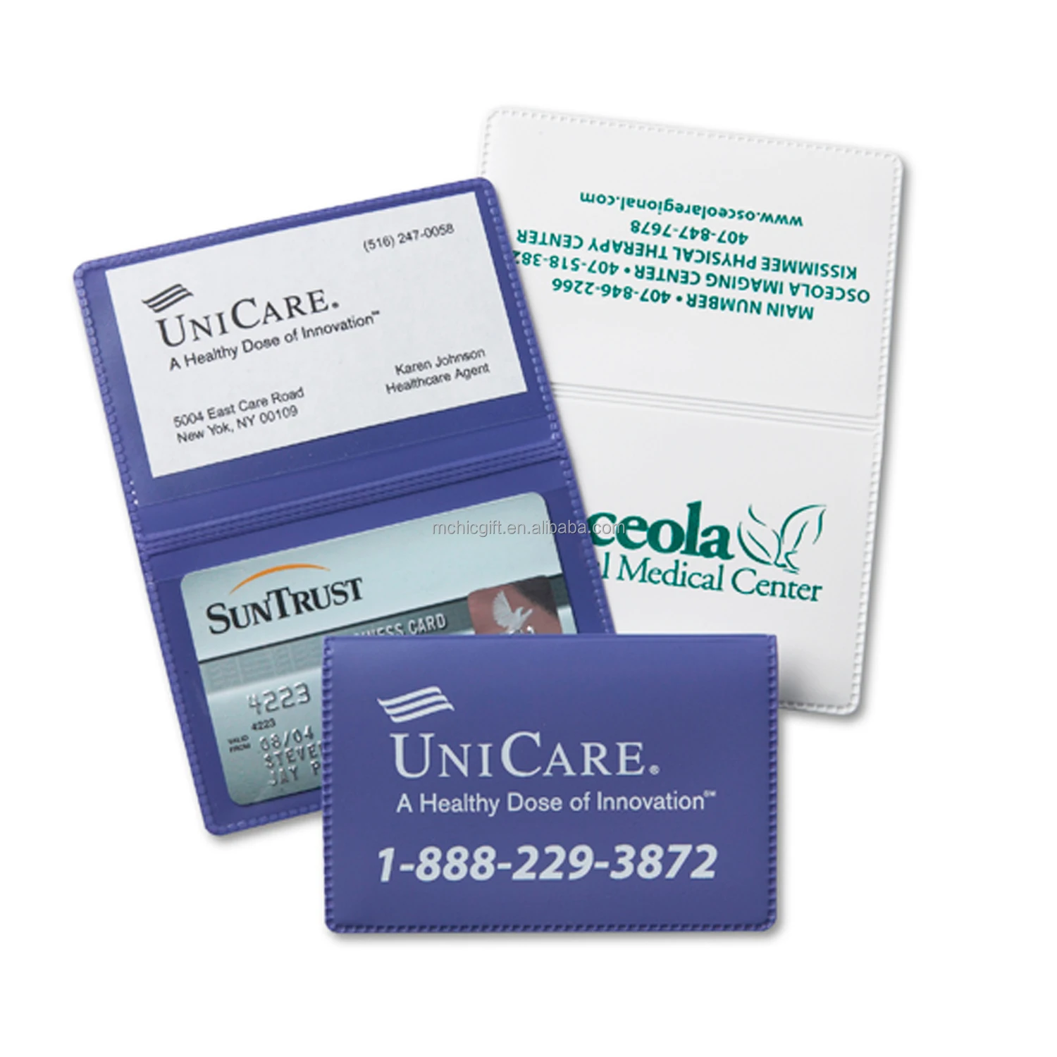 Customized Bifold PVC ID Card Holder - Soft Plastic Sleeve