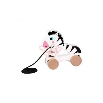 Wooden Animal Zebra Push Pull Along Walking Toy - Buy Wooden Pull Zebra ...