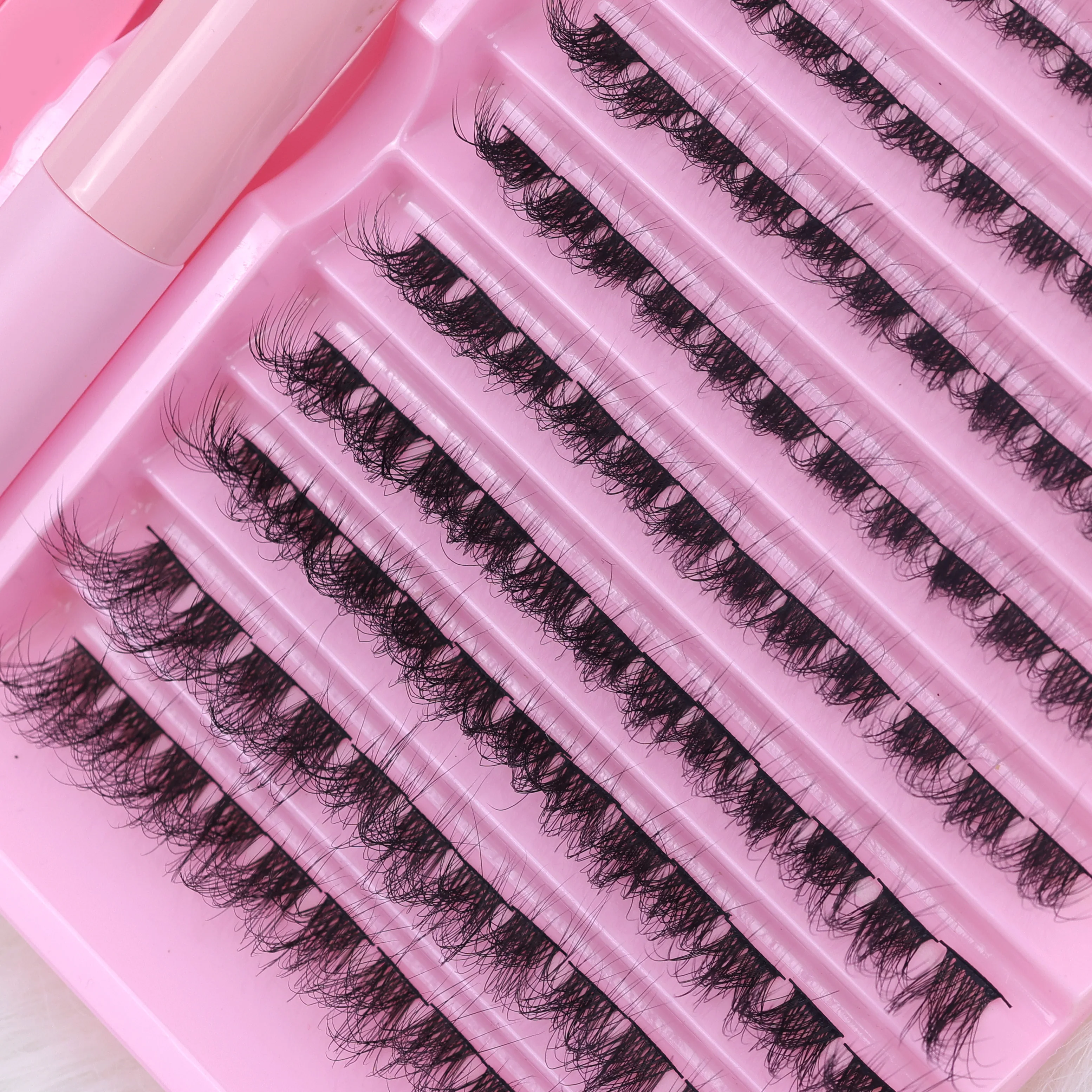 Lastwall Diy Eyelash Extention Kit Pre Cut Segment Strip Lashes Custom ...