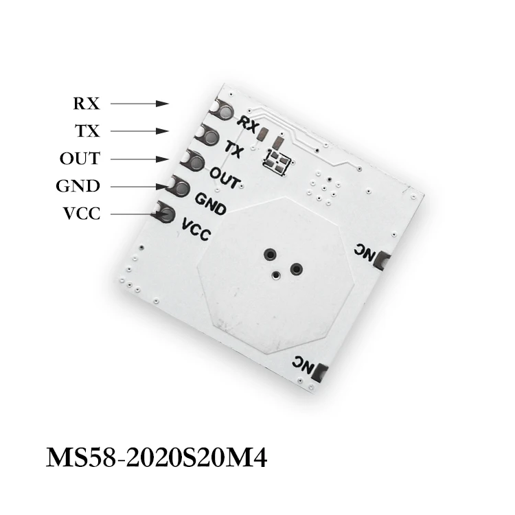 MS58-2020S20M4 DC5V DC3.3V PCBA 모듈 감지 움직이는 물체 인간 존재 5.8Ghz 전자 레인지 레이더 ...