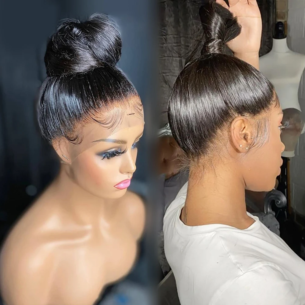 GS 360 Transparent Glueless HD Human Hair Lace Front Wigs