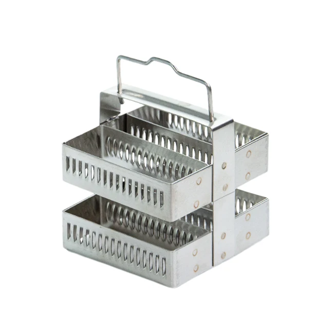 Laboratory use stainless steel histology slide staining rack for ...